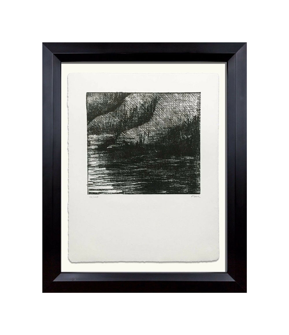 Henry MOORE - Hand SIGNED - Lithograph ORIGINAL "fjord" Ltd. Ed. No.72 ...