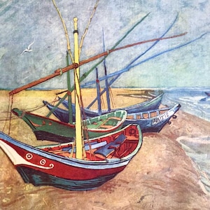 Vincent Van GOGH Lithograph Ltd. Ed. "boats.." 1937 W/archival Frame - Etsy