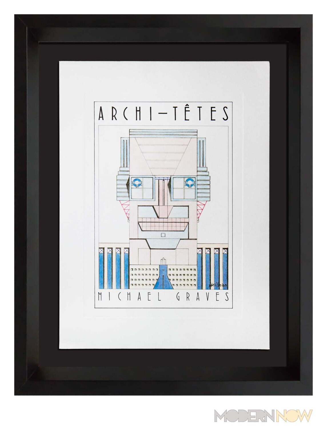 Michael GRAVES Lithograph by Louis Hellman *signed *custom Frame * RARE ...