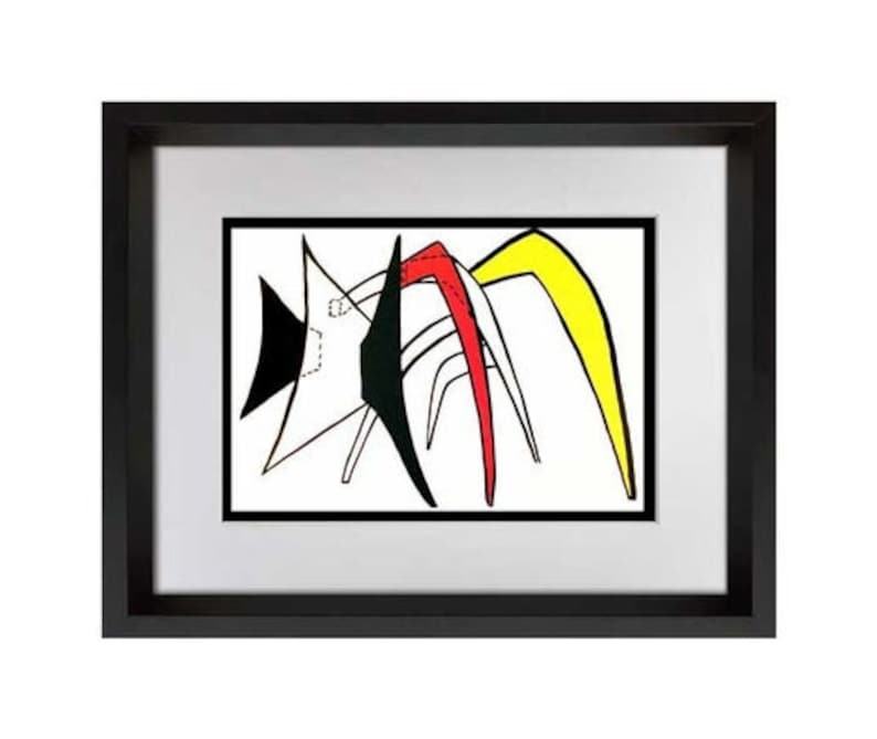 Alexander Calder Original Color Lithograph LIMITED Ed. | 1963 | Frame ...