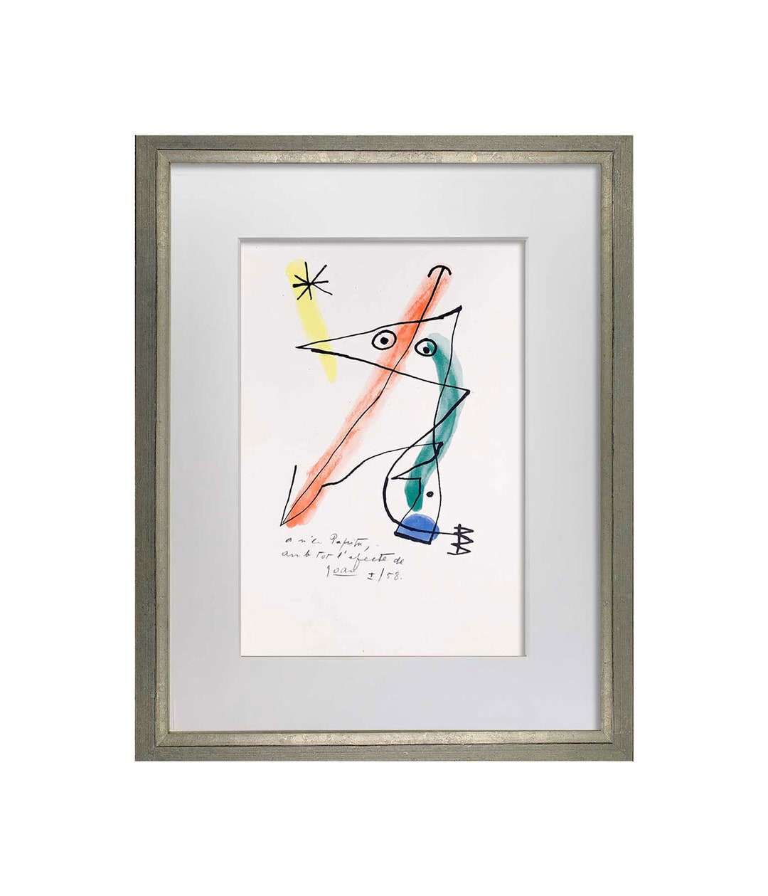 Joan MIRO Original Lithograph SIGNED & Inscribed Dedication W/cat.ref ...