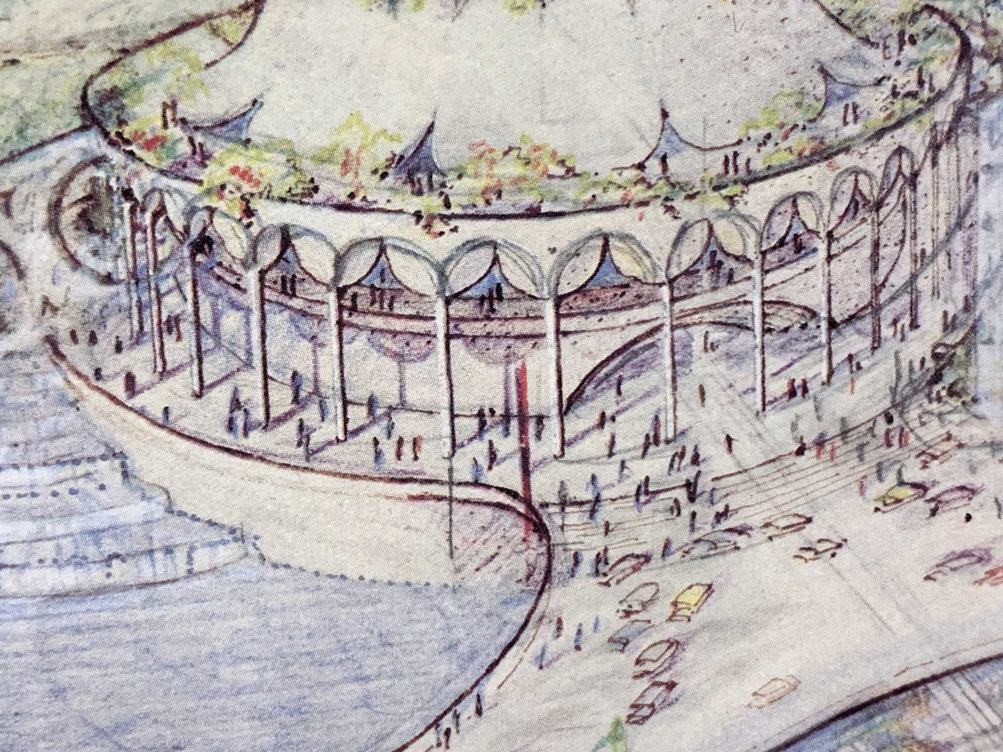 Frank Lloyd WRIGHT Lithograph LTD Ed. Opera House Detail Baghdad,1957 W ...