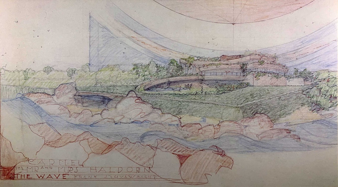 Frank Lloyd WRIGHT Lithograph SIGN Stuart Haldorn House - Etsy