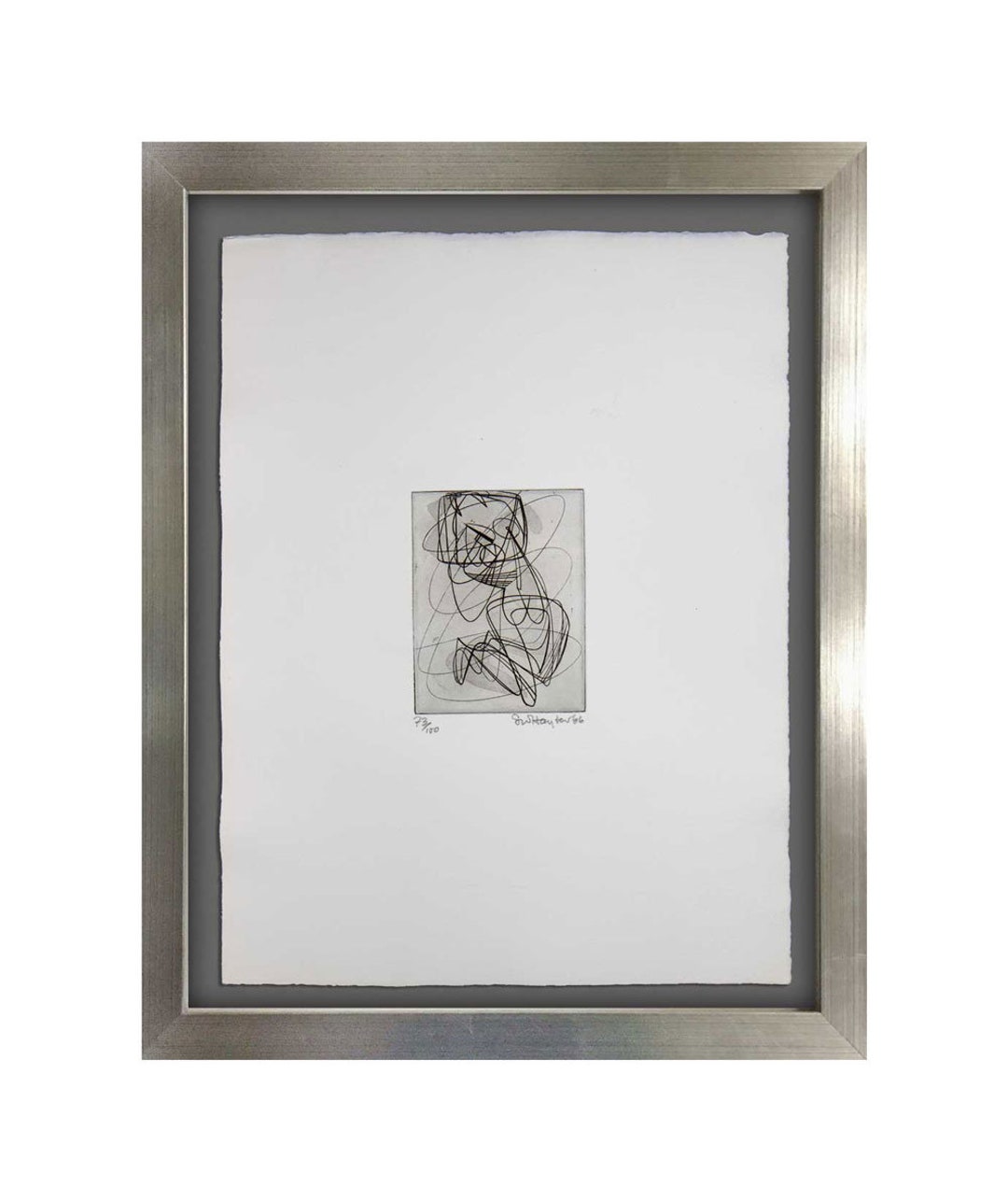 Stanley HAYTER Etching Hand SIGNED Ltd. Edition 73/100 W/archival FRAME ...