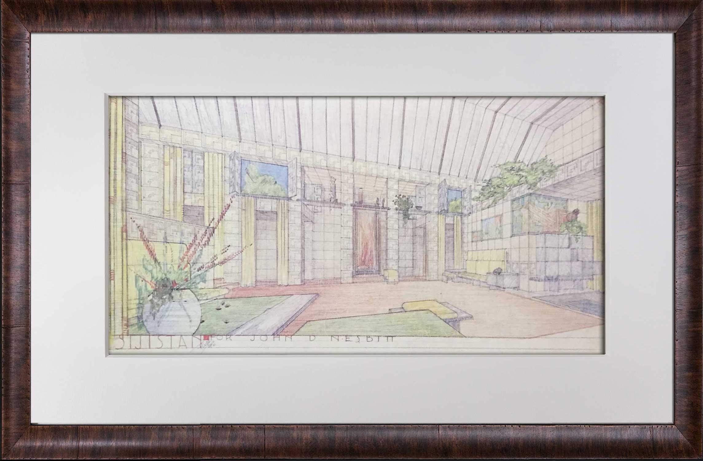 Frank Lloyd WRIGHT Lithograph SIGN "sijistan" Remodel for Charles Ennis ...