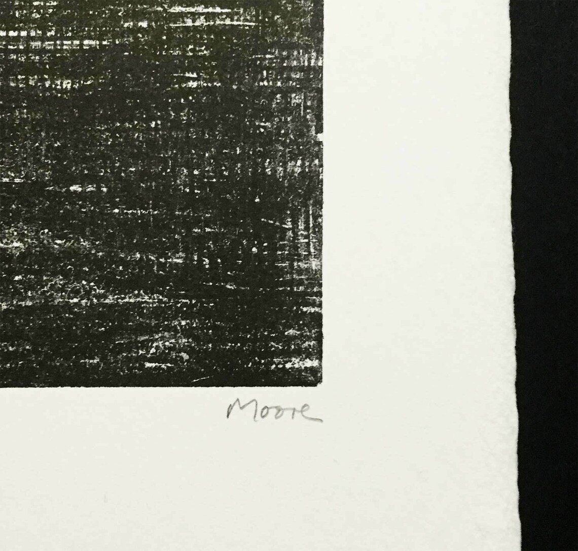 Henry MOORE - Hand SIGNED - Lithograph ORIGINAL "fjord" Ltd. Ed. No.72 ...