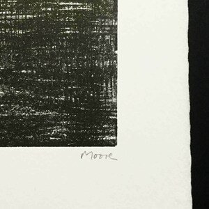 Henry MOORE - Hand SIGNED - Lithograph ORIGINAL "fjord" Ltd. Ed. No.72 ...