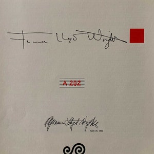 Frank Lloyd WRIGHT Lithograph SIGN "sijistan" John Nesbitt / Ennis ...