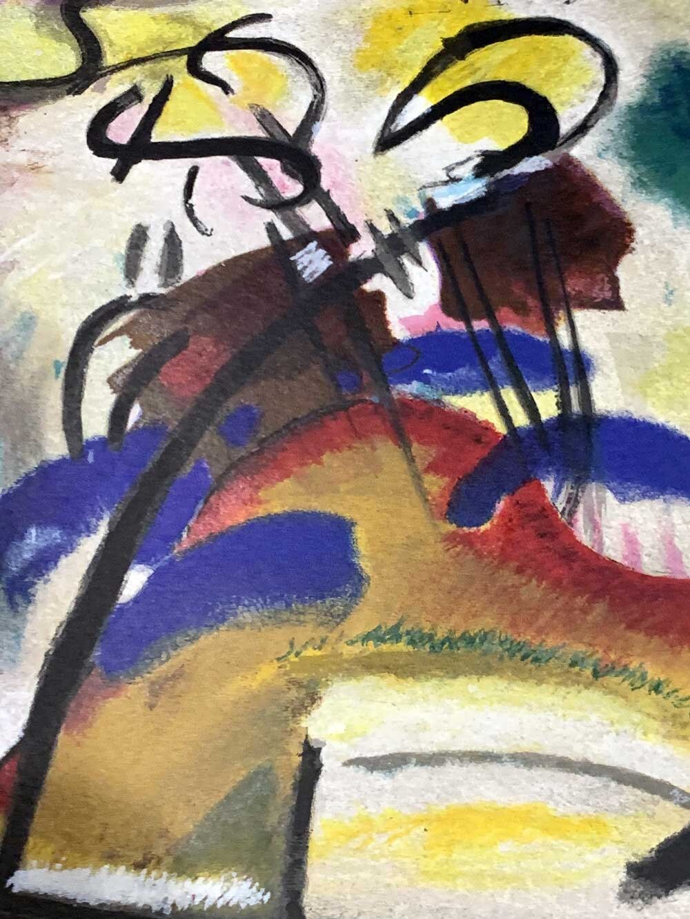 Wassily KANDINSKY Lithograph SIGNED Limited Ed. RARE W/frame Included ...