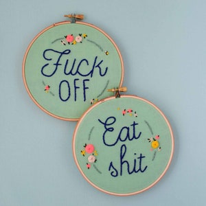 Mean Embroidery Funny Embroidery Curse Word Embroidery Bad - Etsy