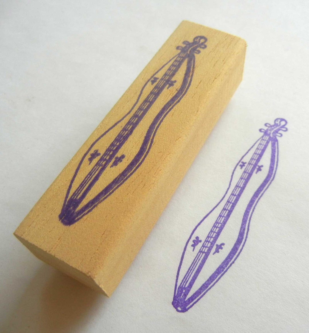 Musical Instrument Rubber Stamp Appalachian Dulcimer - Etsy