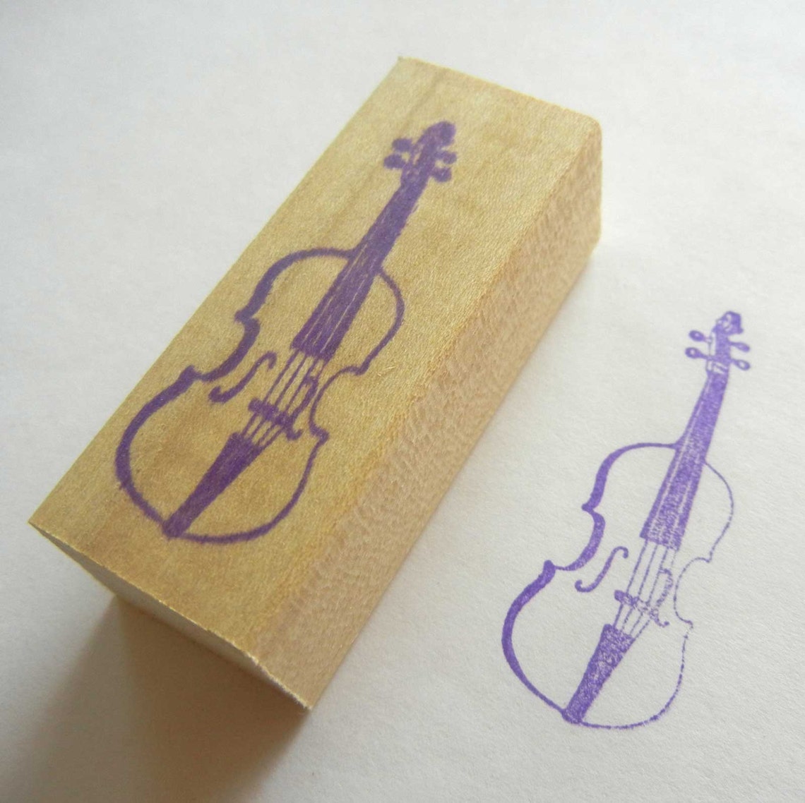 Musical Instrument Rubber Stamp Violin | Etsy
