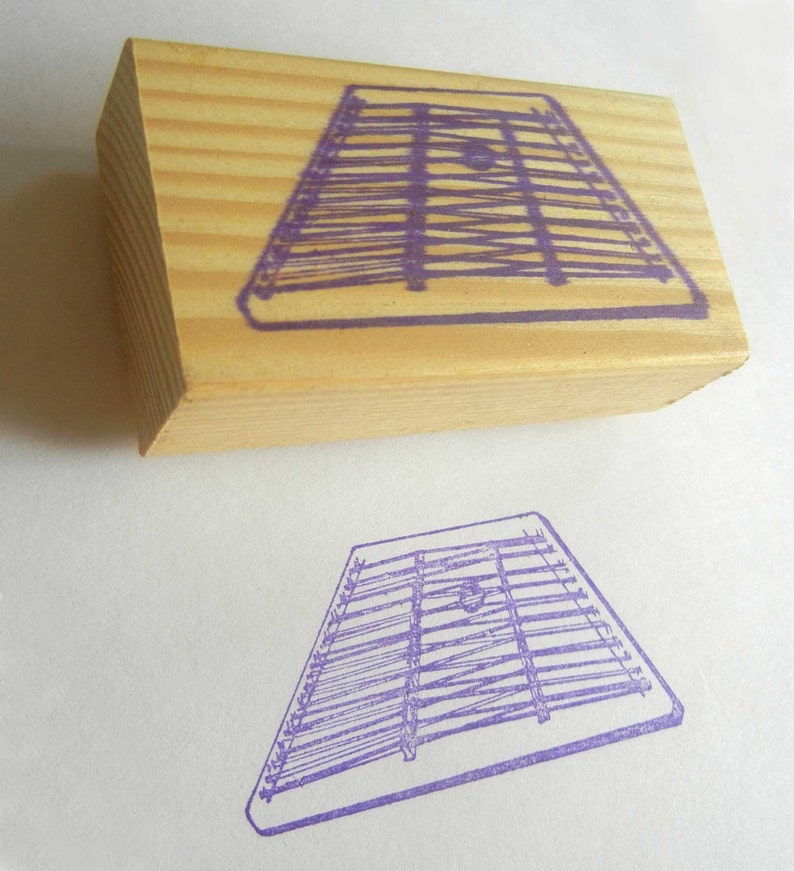 Musical Instrument Rubber Stamp Hammered Dulcimer | Etsy