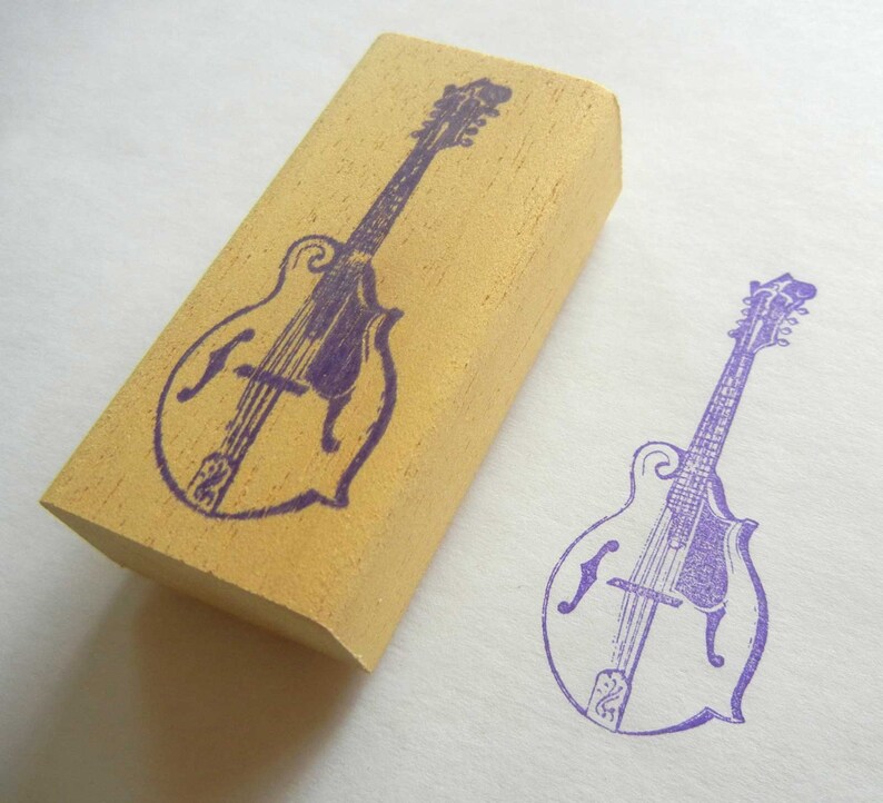 Musical Instrument Rubber Stamp Mandolin - Etsy
