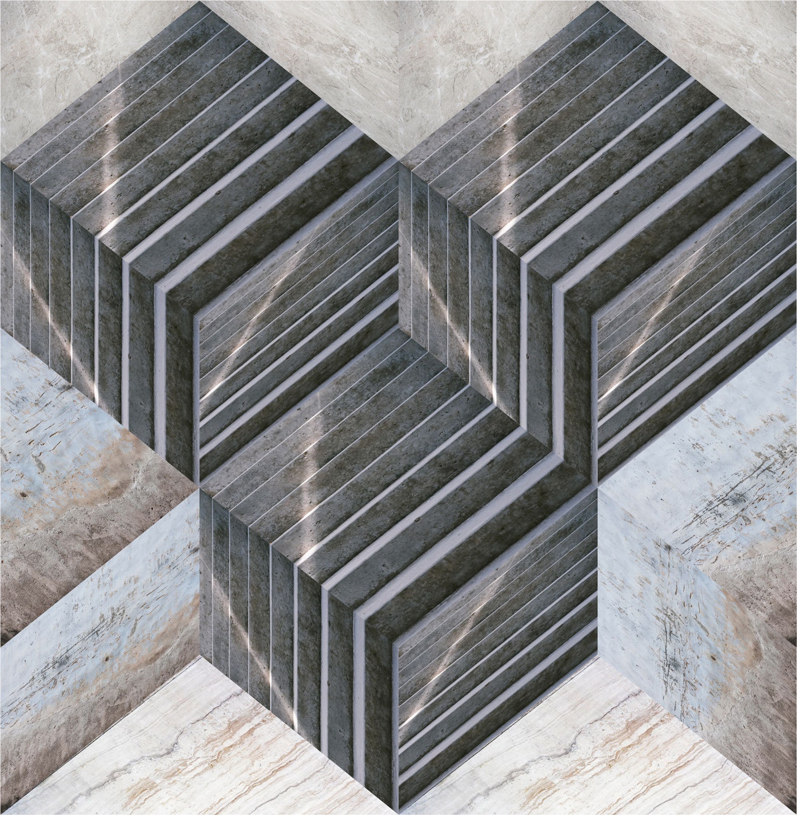 My Digital Collages Photoquilts Art Prints Geometric | Etsy