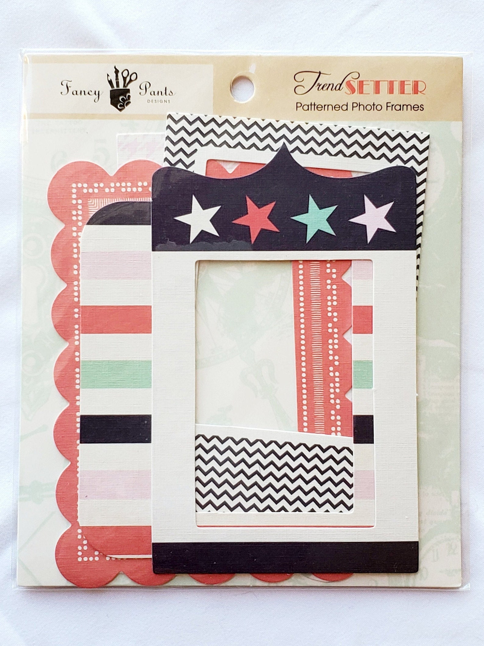 Fancy Pants Designs Trend Setter Ephemera Patterned Photo Frames 6 Pcs ...