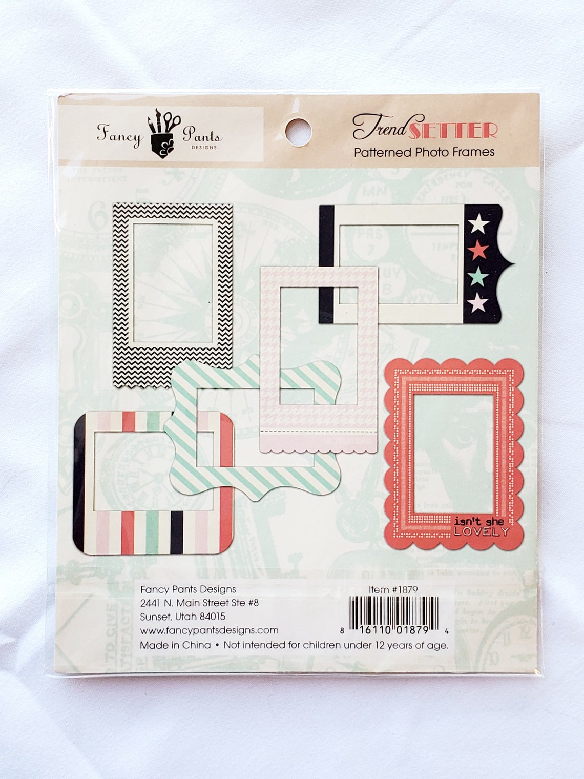 Fancy Pants Designs Trend Setter Ephemera Patterned Photo Frames 6 Pcs ...