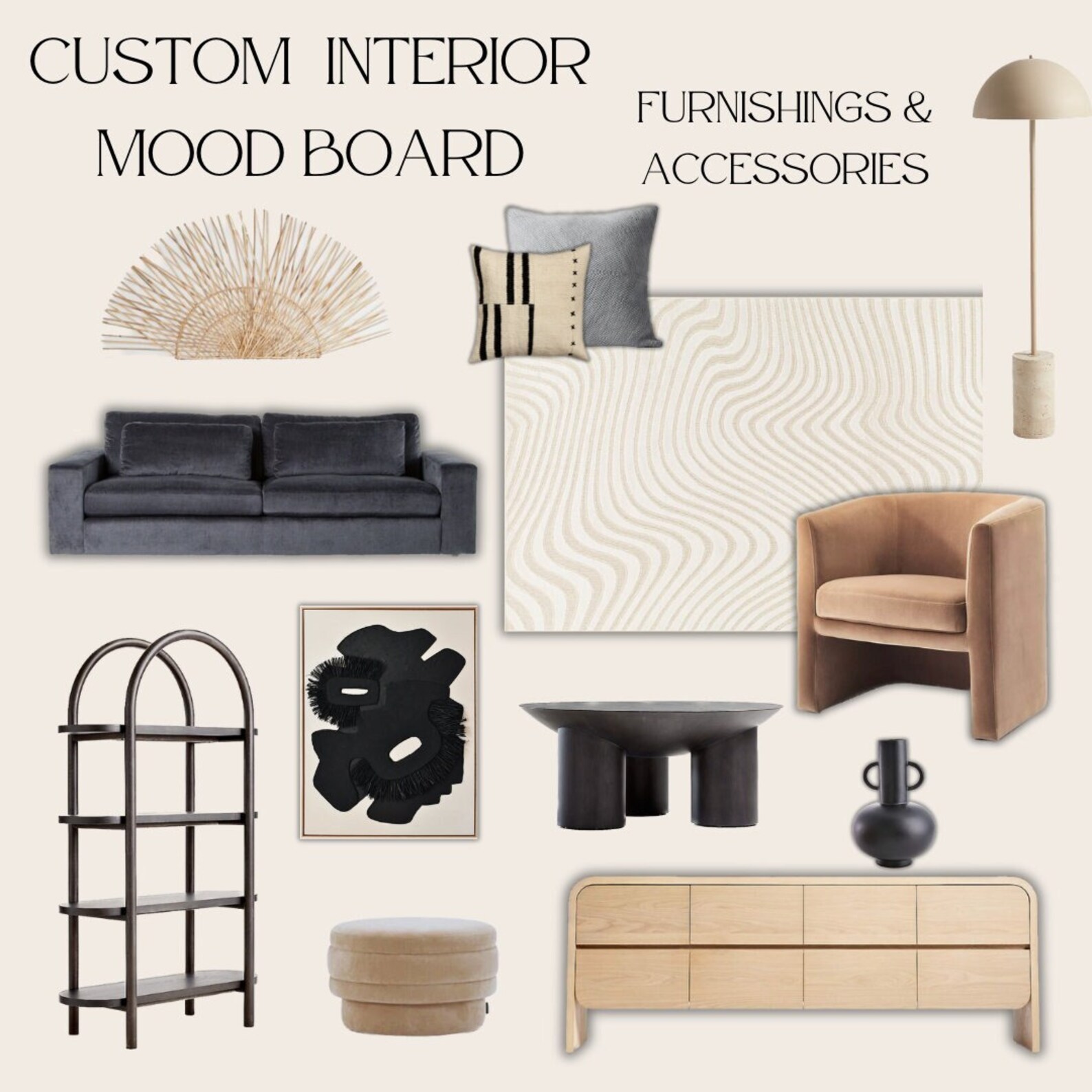 Custom Interior Design Mood Board Personalized Home Decor Styling ...