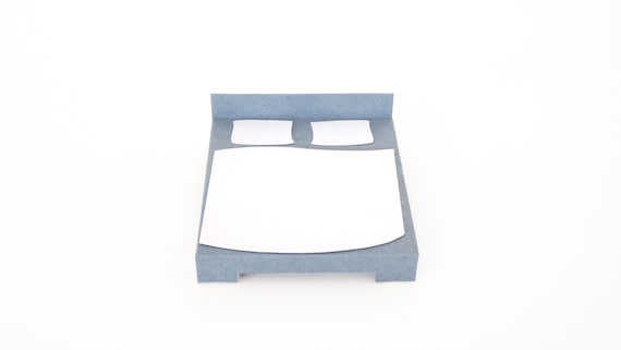 Bed With Bedlinen Pdf Template Diy Midcentury Paper | Etsy