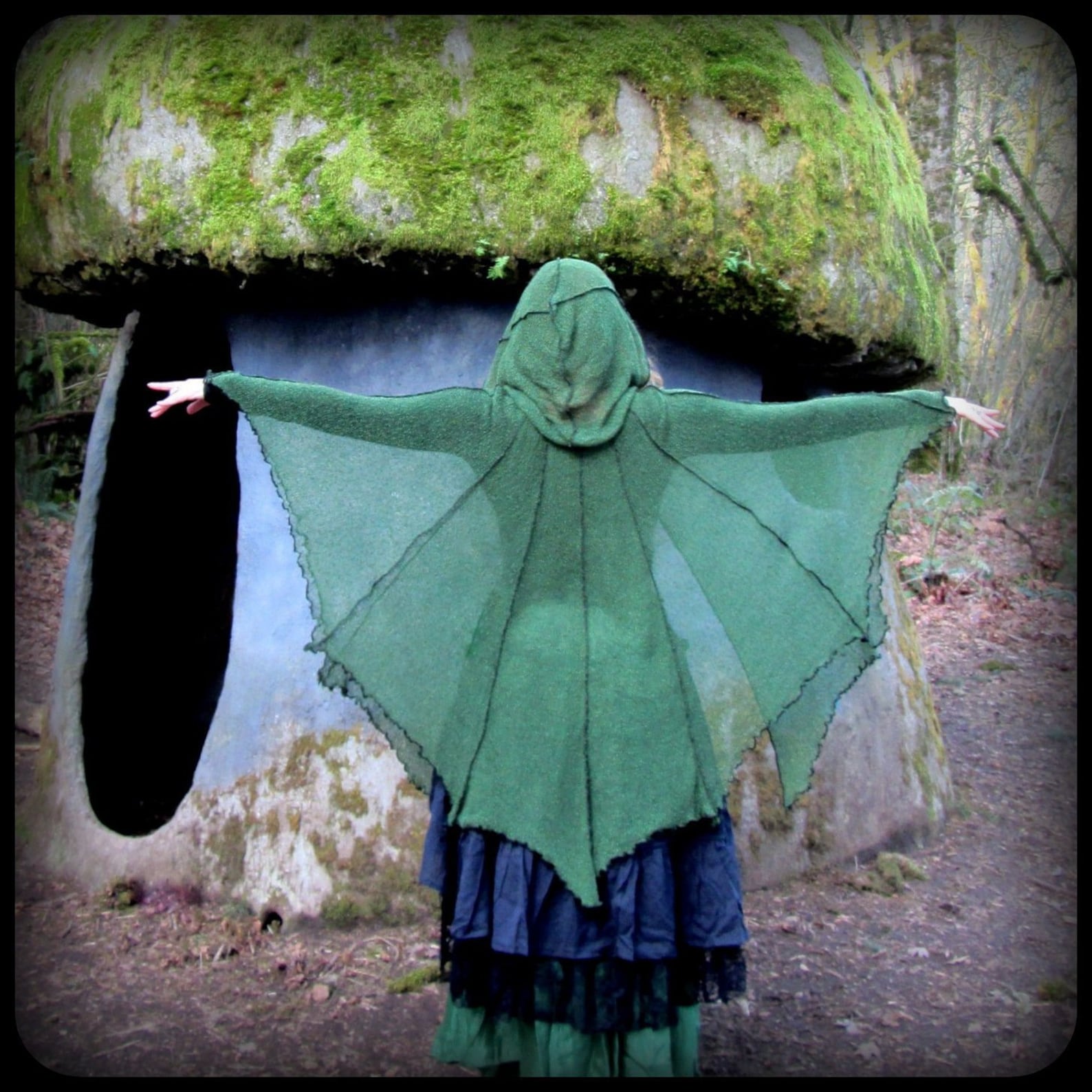 Fantasy Cloak W/ Hood, Renaissance Festival Clothing, Elven Cloak in ...