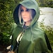 Hooded Leaf Cape - Renaissance Faire Capelet W/ Elven Woodland Style ...