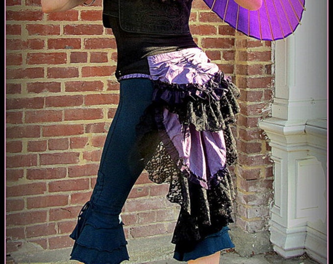 Bustle Belt Purple Passion Steampunk Black Lace Ruffles Galore Gothic ...