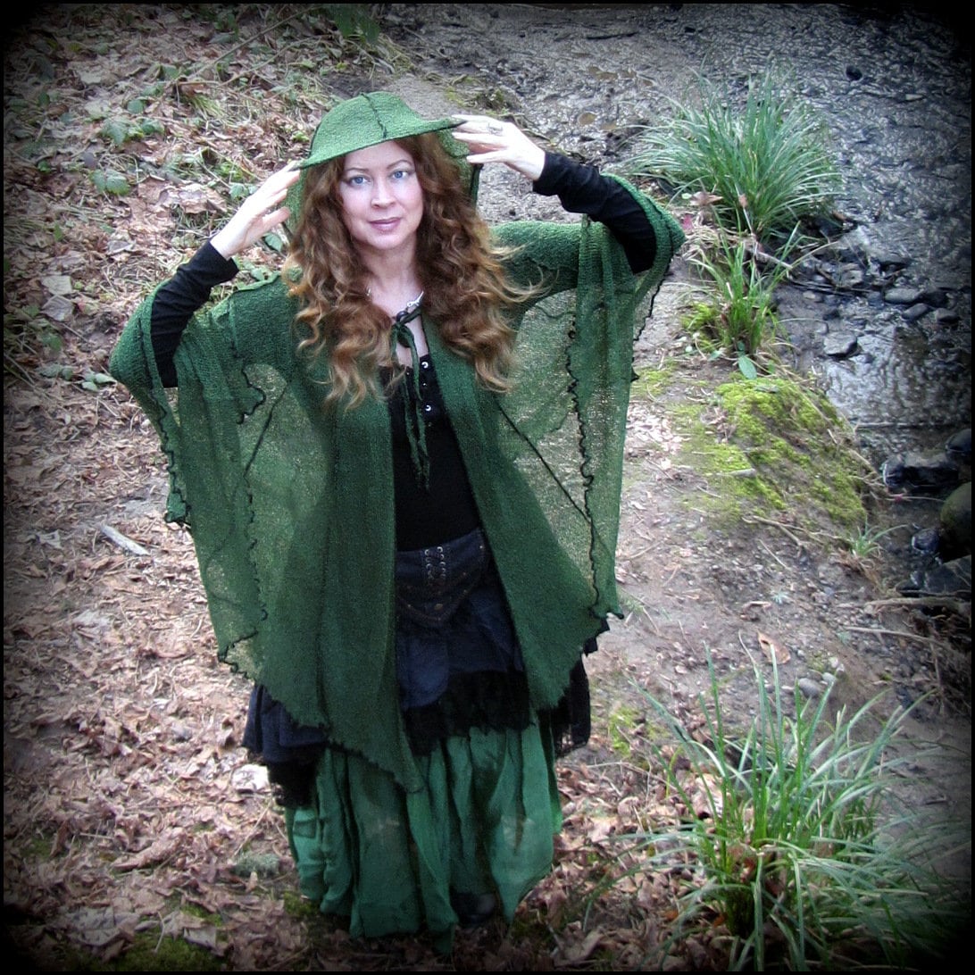 Fantasy Cloak W/ Hood, Renaissance Festival Clothing, Elven Cloak in ...