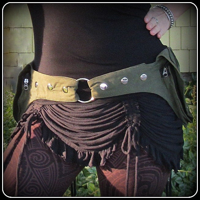 Leaf Utility Pocket Belt Festival Belt Forest Fantasy Fairy - Etsy
