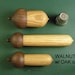 Long and Short Acorn Needle Cases and Acorn Thimble Case Set. Walnut ...