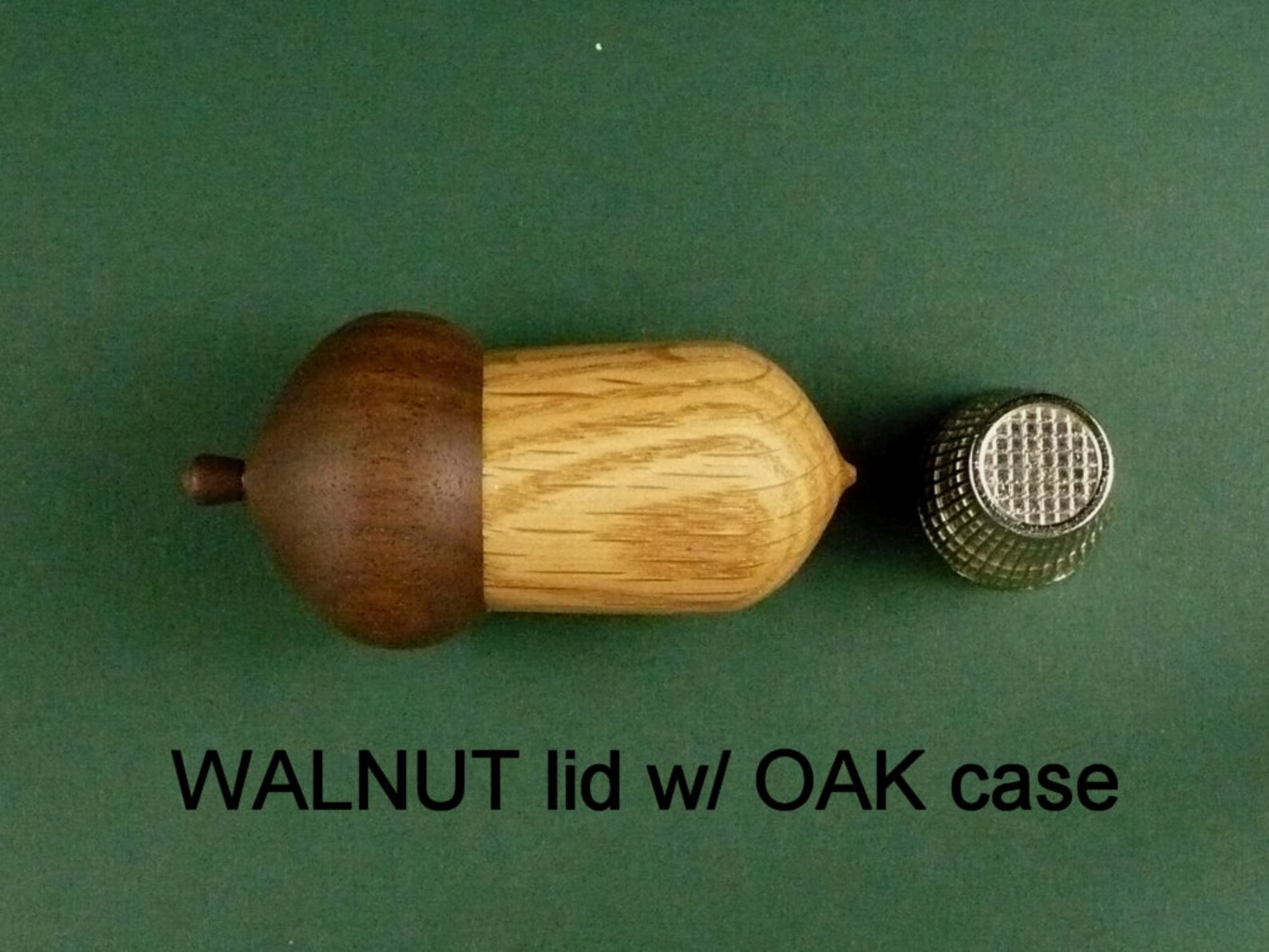 Long and Short Acorn Needle Cases and Acorn Thimble Case Set. | Etsy