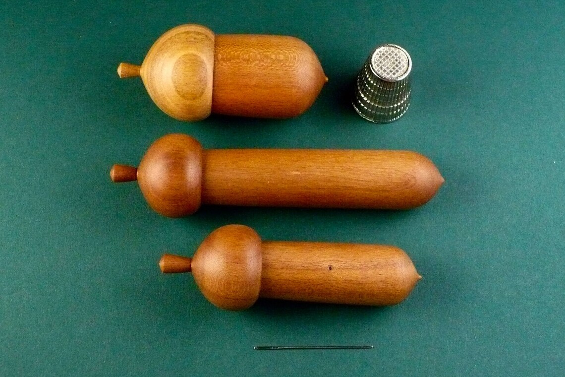 Acorn Needle Cases Long and Short Acorn Thimble Case Set. - Etsy