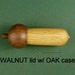 Acorn Needle Case and Acorn Thimble Case Set. Walnut Lid and Oak Case ...