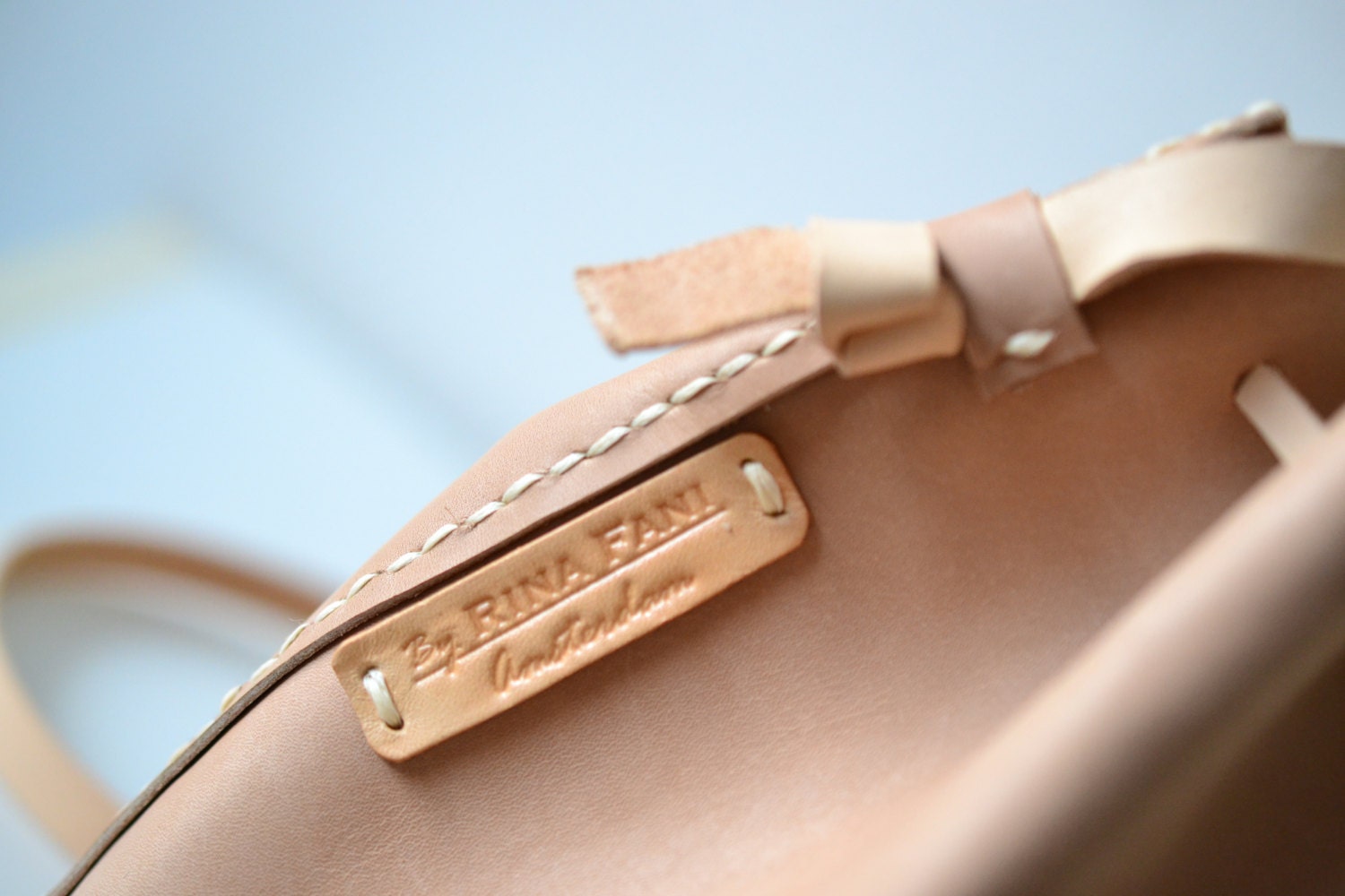 Leather Draw String Bag Hand Stitched Round Sling Bag Body - Etsy