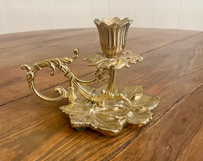 VA Virginia Metalcrafters Ornate Brass Candlestick Candle Holder 16-25 ...
