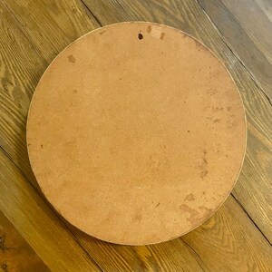 Round Wall Mirror With Creamy White and Gold Molded Plastic Frame ...