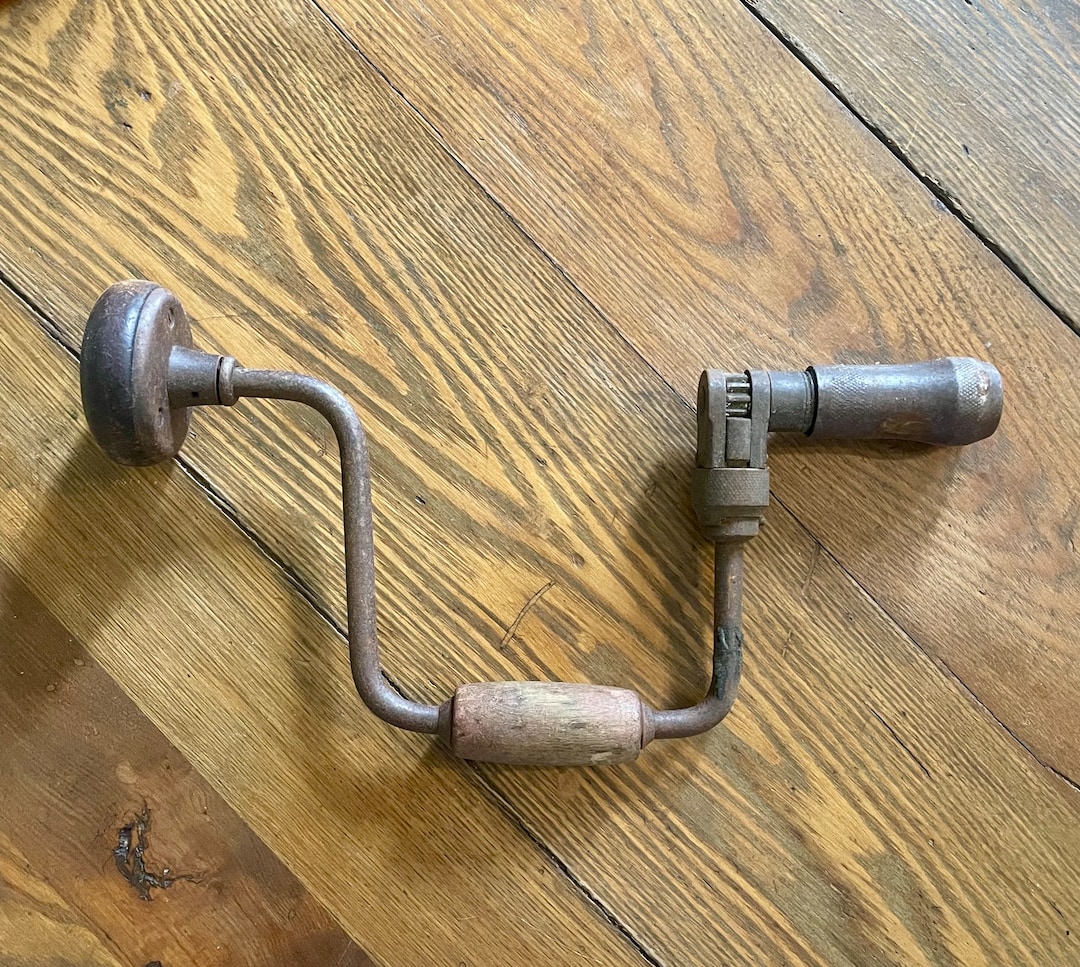 Vintage Hand Crank Bit Brace Drill: Collectible Woodworking Tool - Etsy