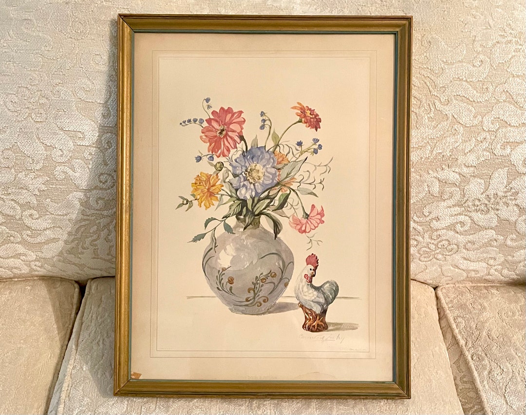 Framed Countess Zichy Floral Still Life Lithograph Entitled - Etsy
