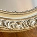 Round Wall Mirror With Creamy White and Gold Molded Plastic Frame ...