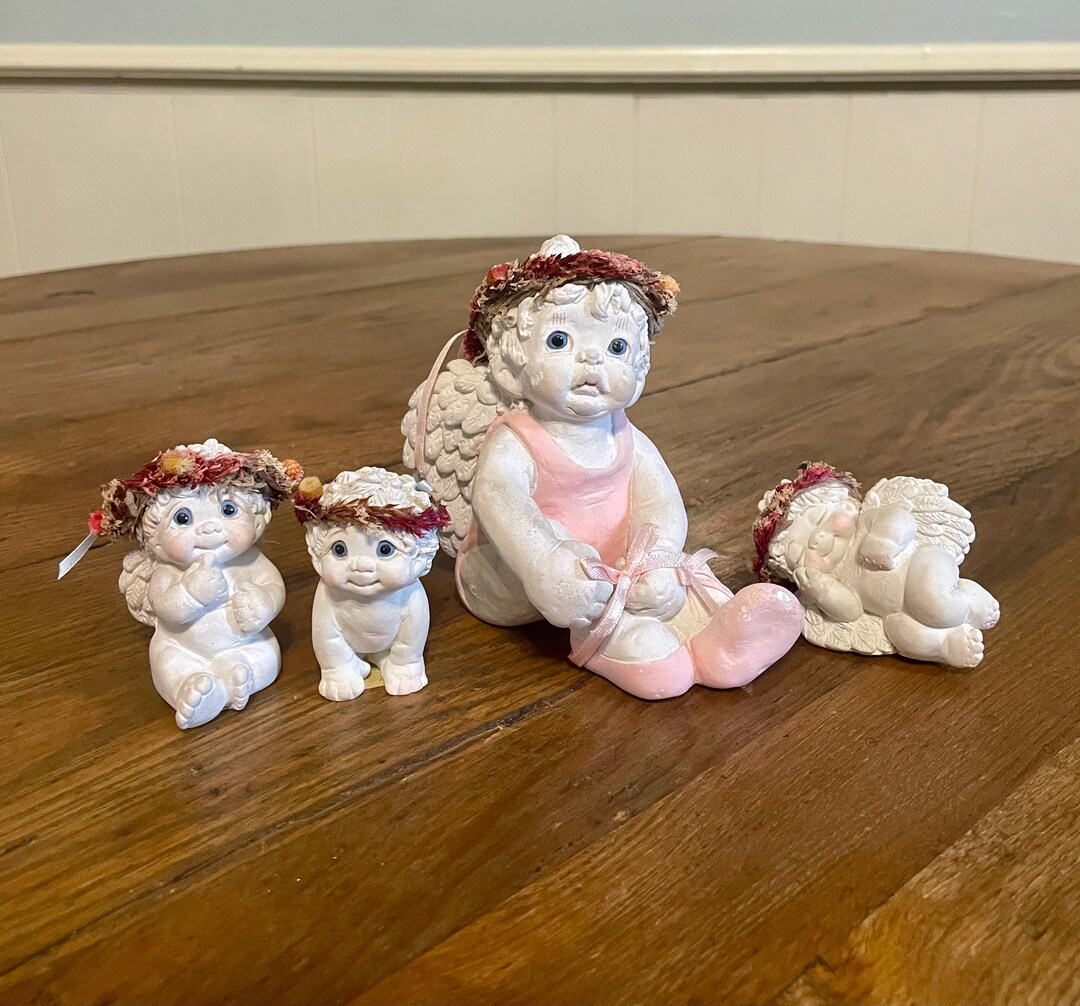 Instant Collection of 4 Dreamsicle Cherub Angels Collectible Figurines ...