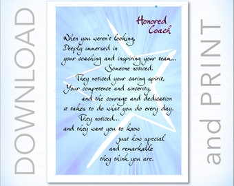 Coach Appreciation | Etsy