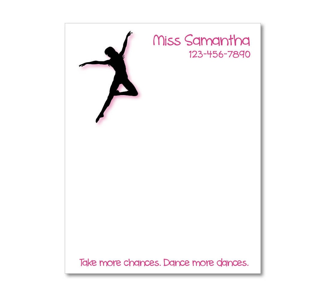 Personalized Dancer Notepad, Dance Mom Gift - Etsy