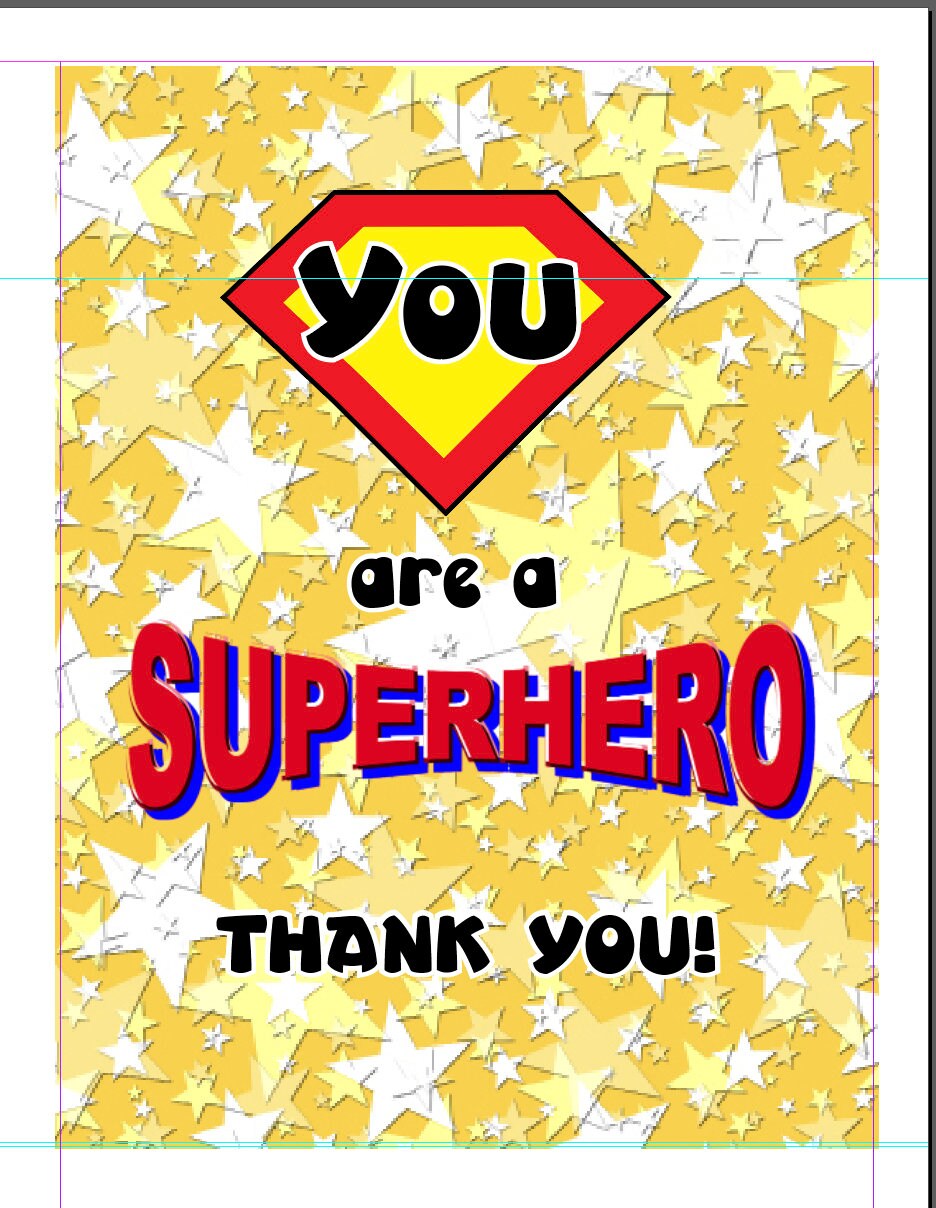 Superhero Gratitude Appreciation Cards - Etsy