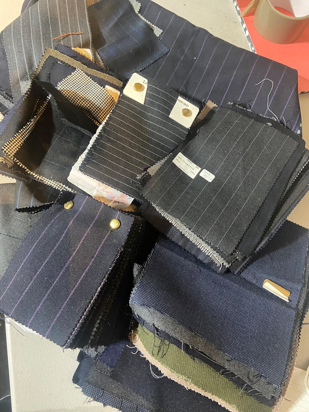 Vintage Suit Samples and Piece of Fabric for Patchwork and Upholstery ...