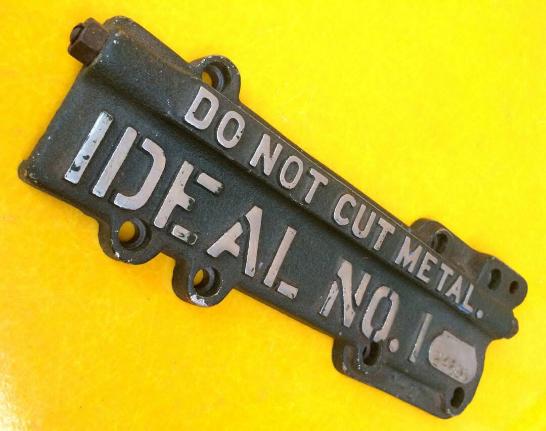 IDEAL No.1 Machine INSIGNIA Plate in Tooled Iron With Chrome - Etsy