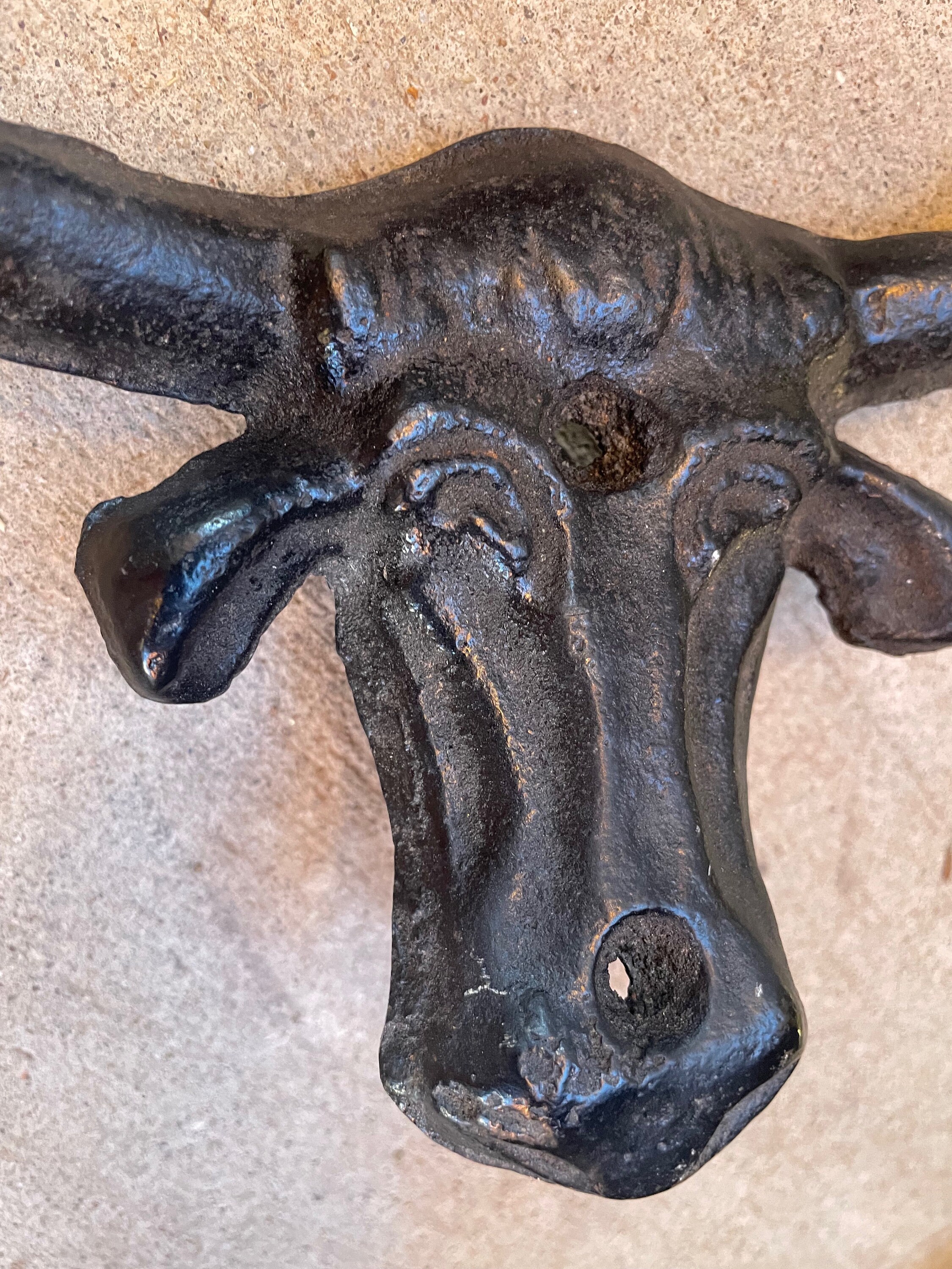 Ranch Dinner Bell Vintage Rustic Cast Iron Cow Bell Primitive Foundry ...