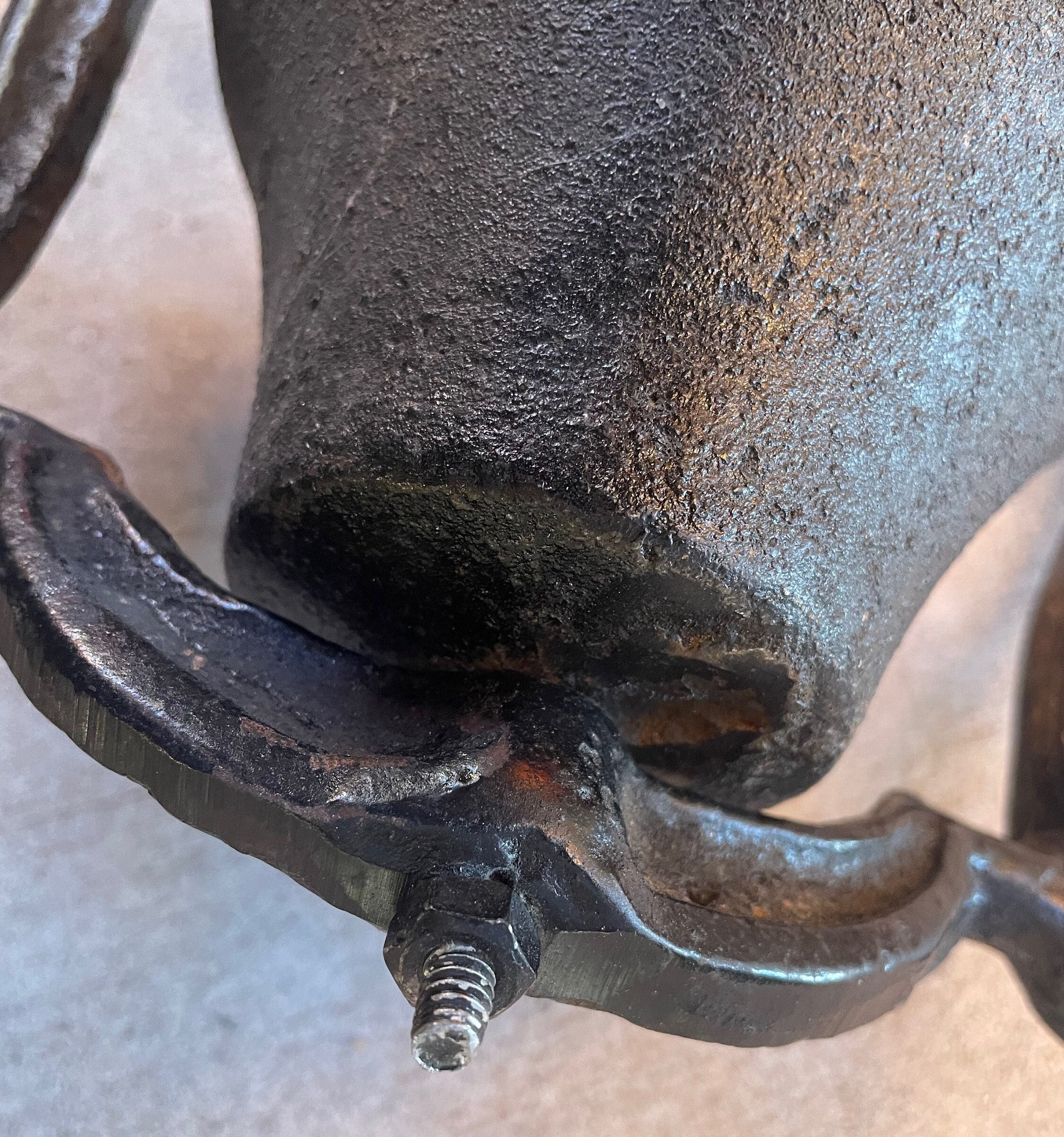 Ranch Dinner Bell Vintage Rustic Cast Iron Cow Bell Primitive Foundry ...