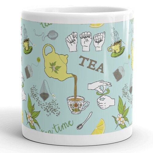 ASL Tea Mug Sign Language Mug Sign Language Gift Tea Mug - Etsy Ireland