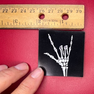 Skeleton ILY Magnet, ILY Magnet, ASL Magnet, Magnet, Skeleton, - Etsy