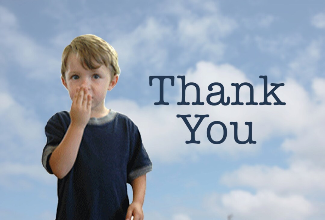 Thank You in ASL (boy or Girl) Greeting Card - Etsy