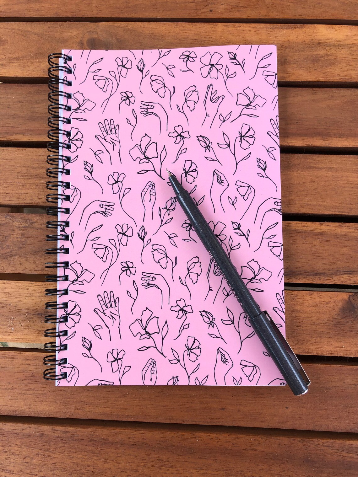 ASL Flowerhands Spiral Notebook - Etsy